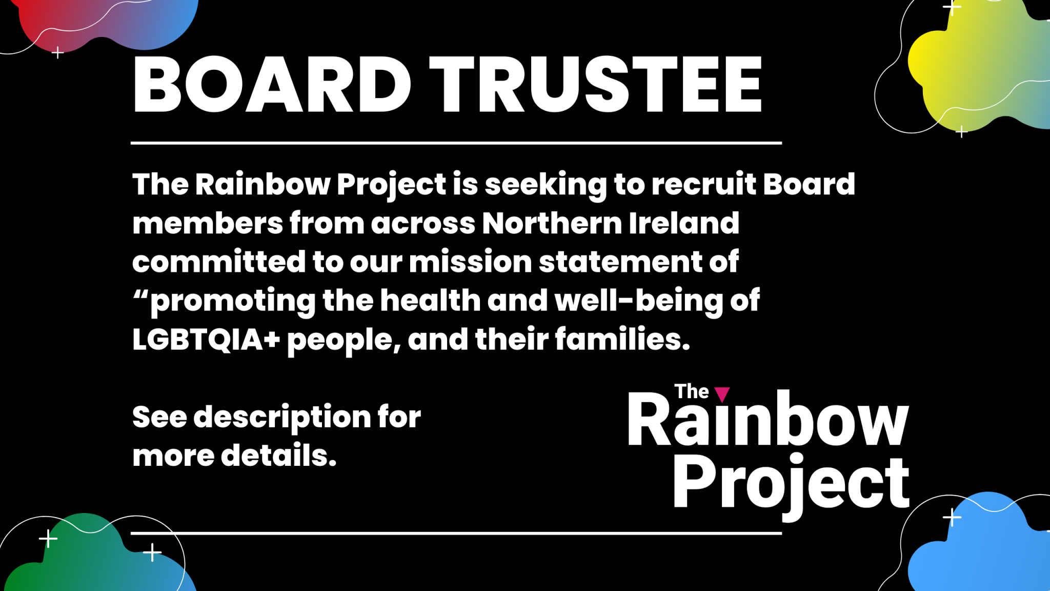 Recruitment - Trustee Of The Rainbow Project - The Rainbow Project